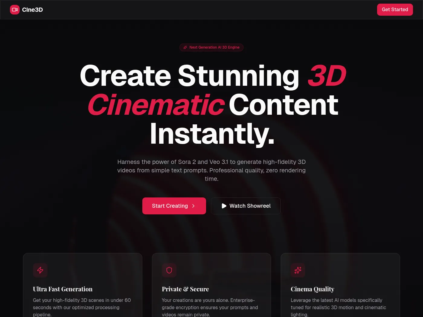 AI 3D Video Generator