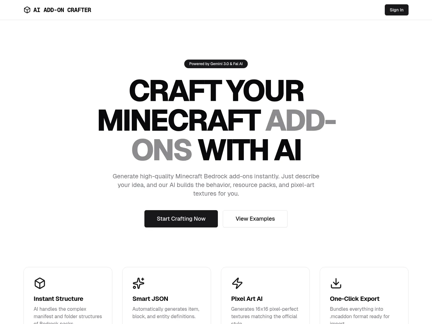 AI Add-On Crafter