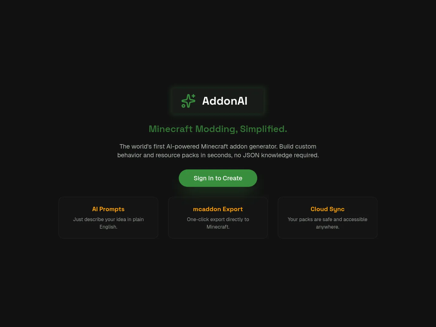 Minecraft AddonAI