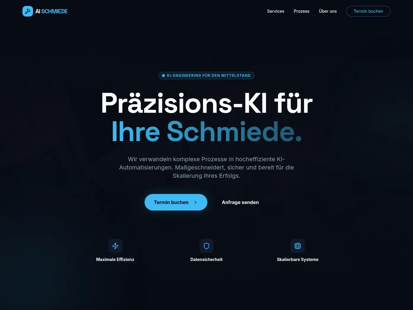 AI Automatisierung Landing