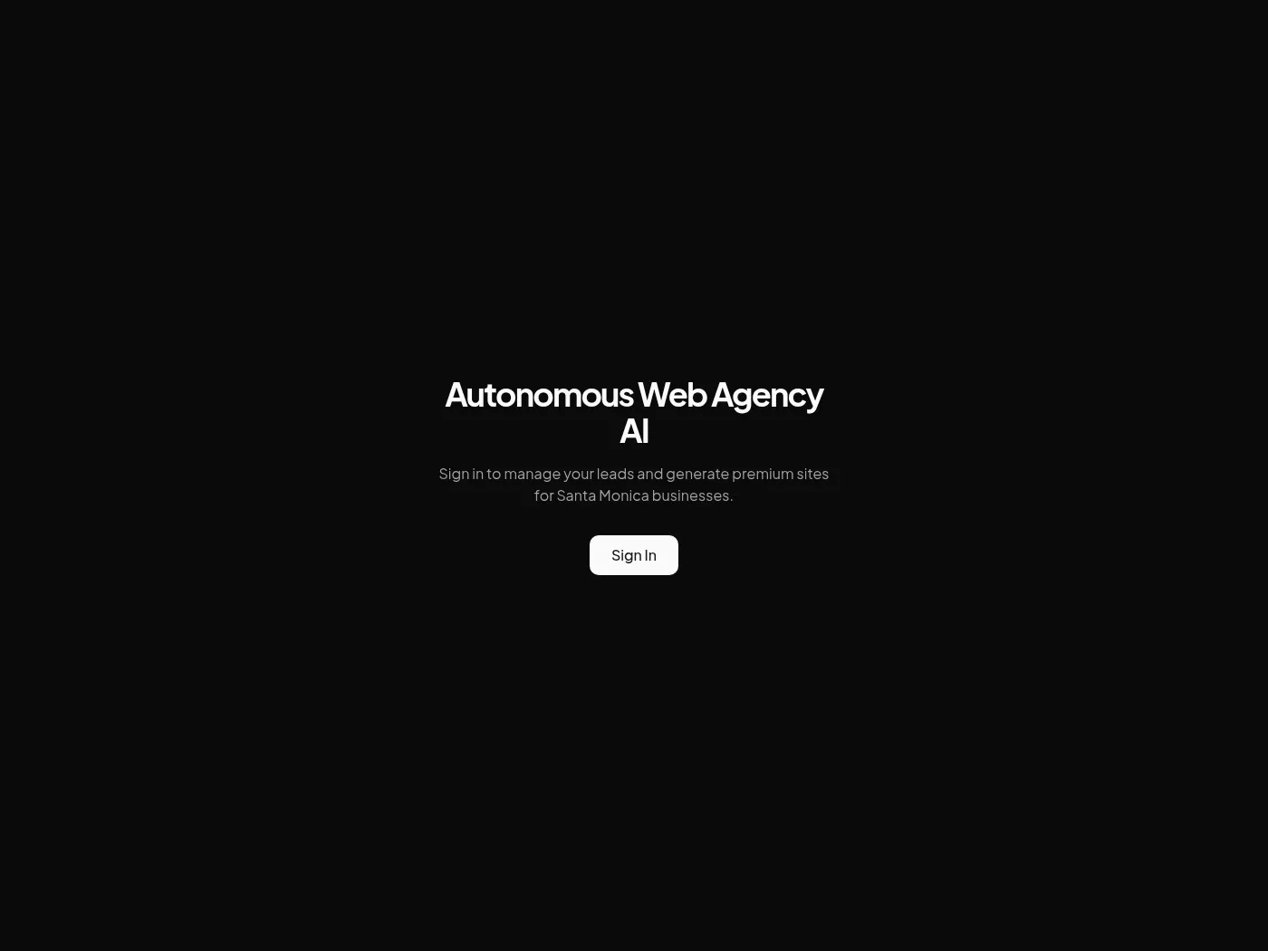 Autonomous Web Agency AI