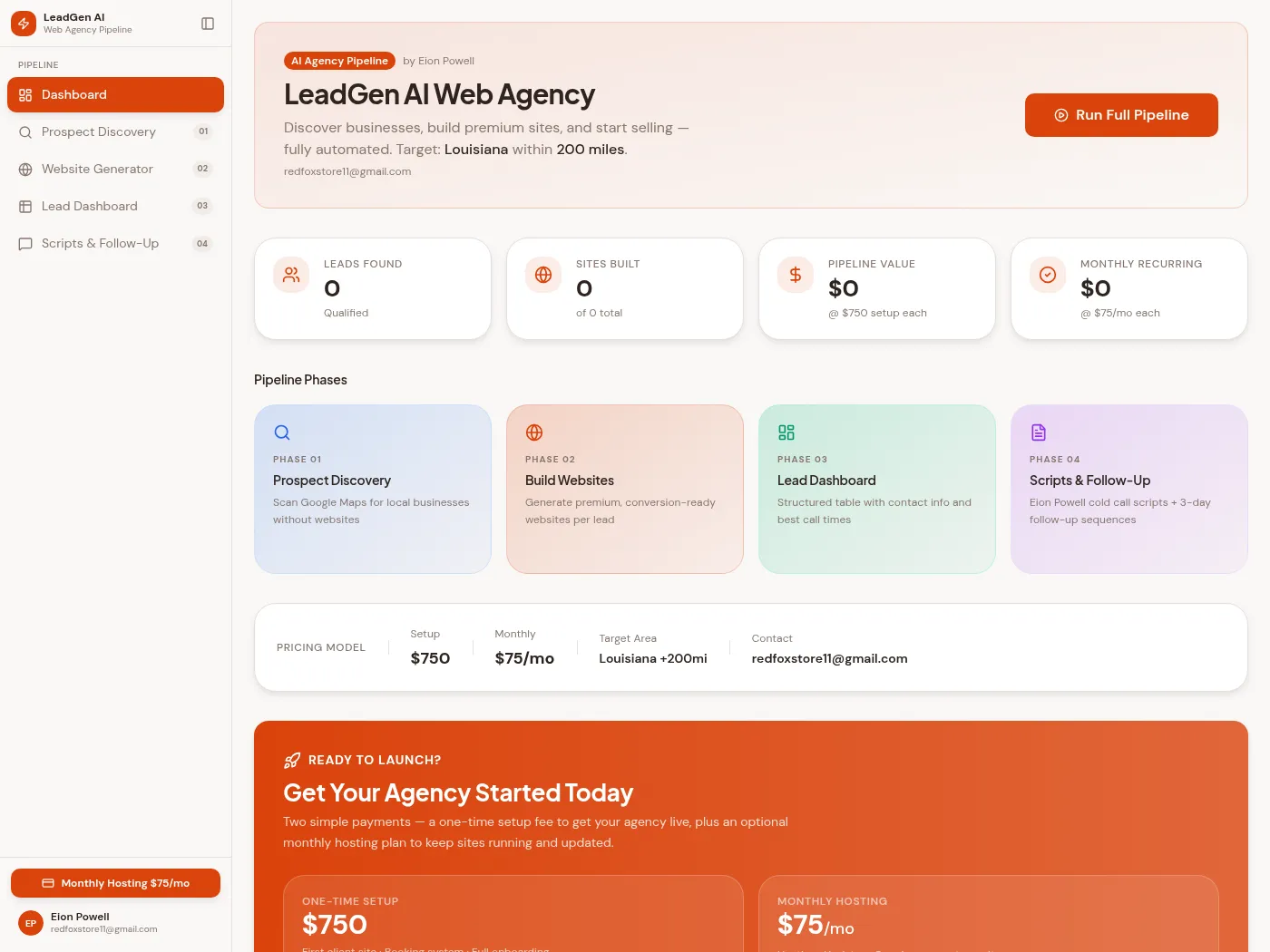 LeadGen AI Web Agency