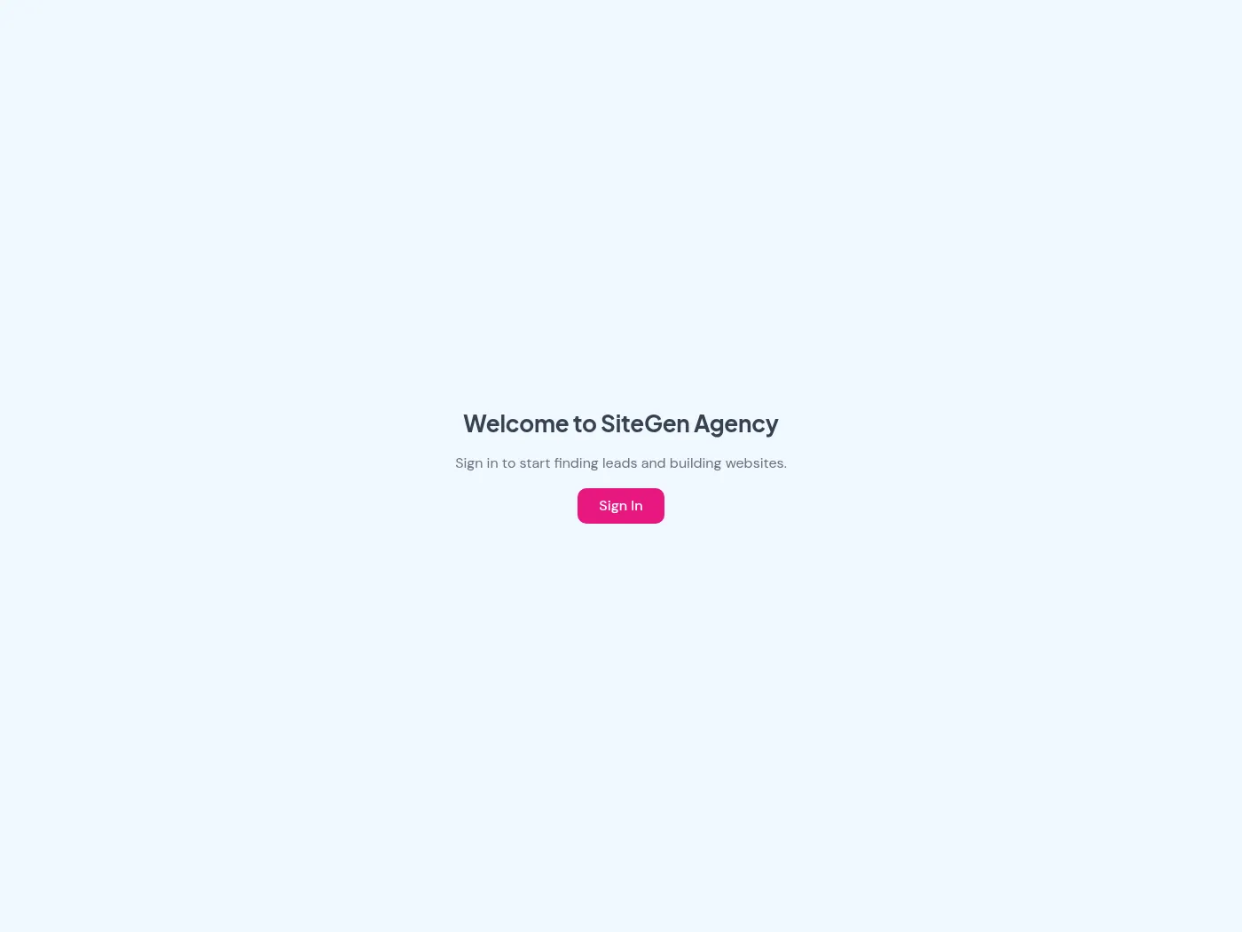 SiteGen Agency Pipeline