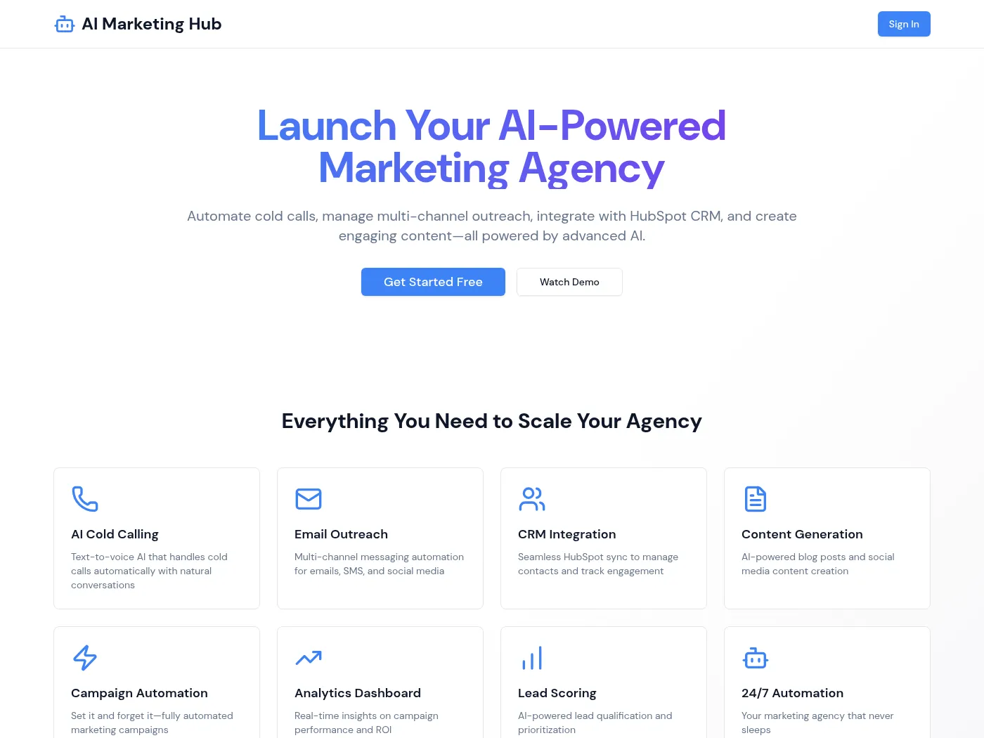 AI Marketing Agency Hub