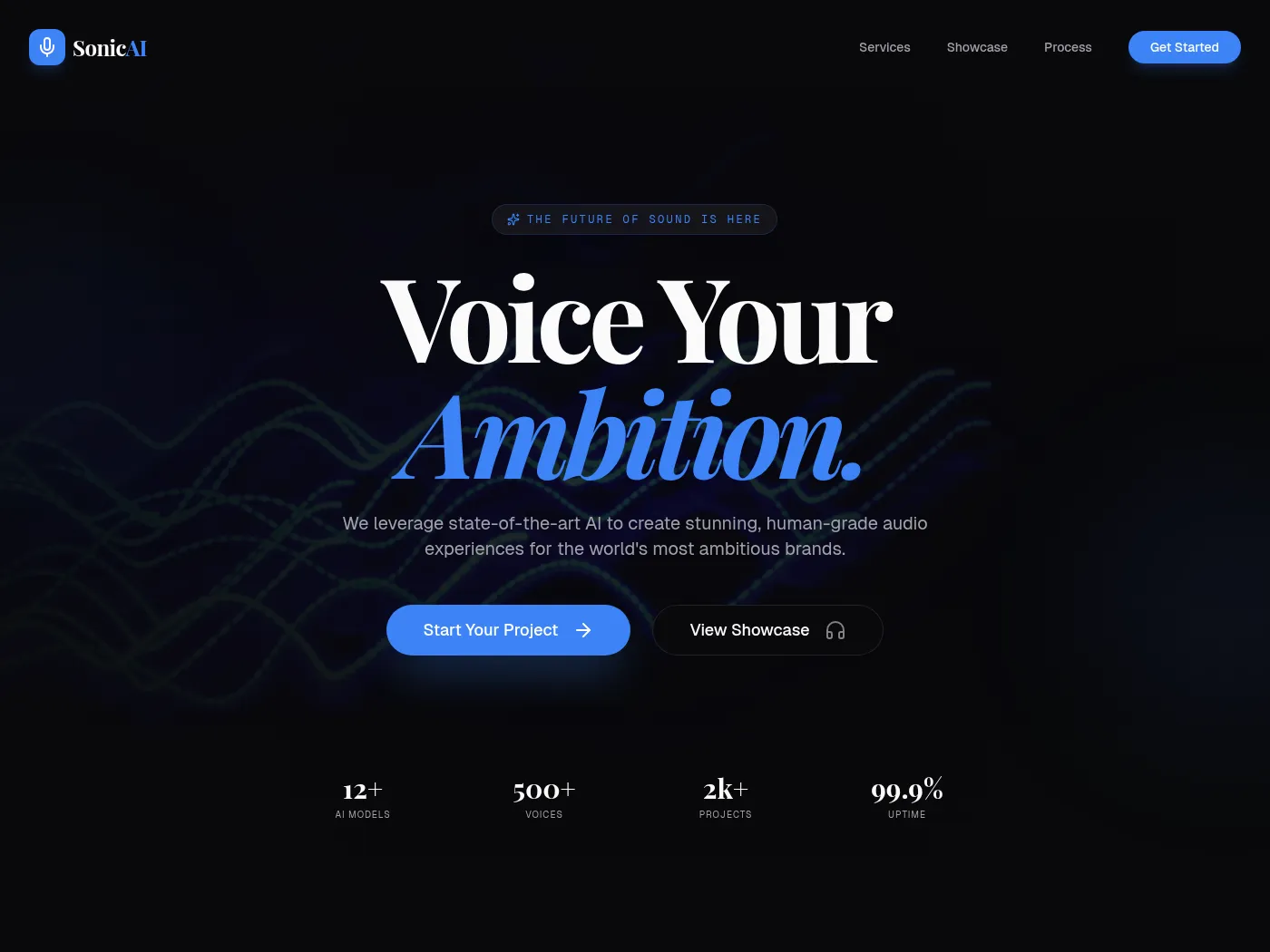 AI Audio Agency Site