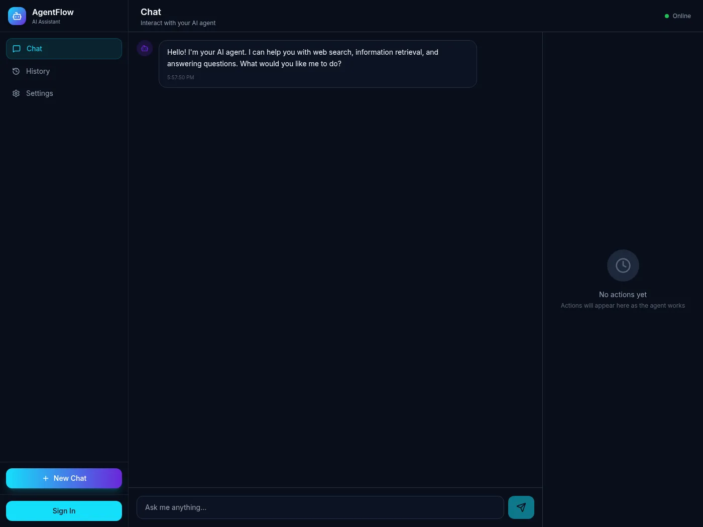 AgentFlow Dashboard