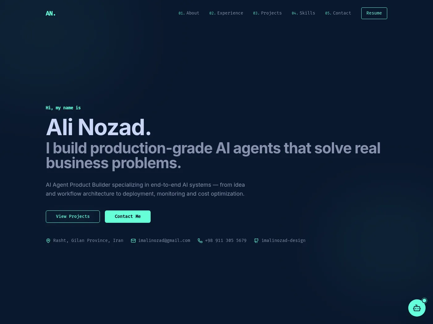 Ali Nozad AI Portfolio