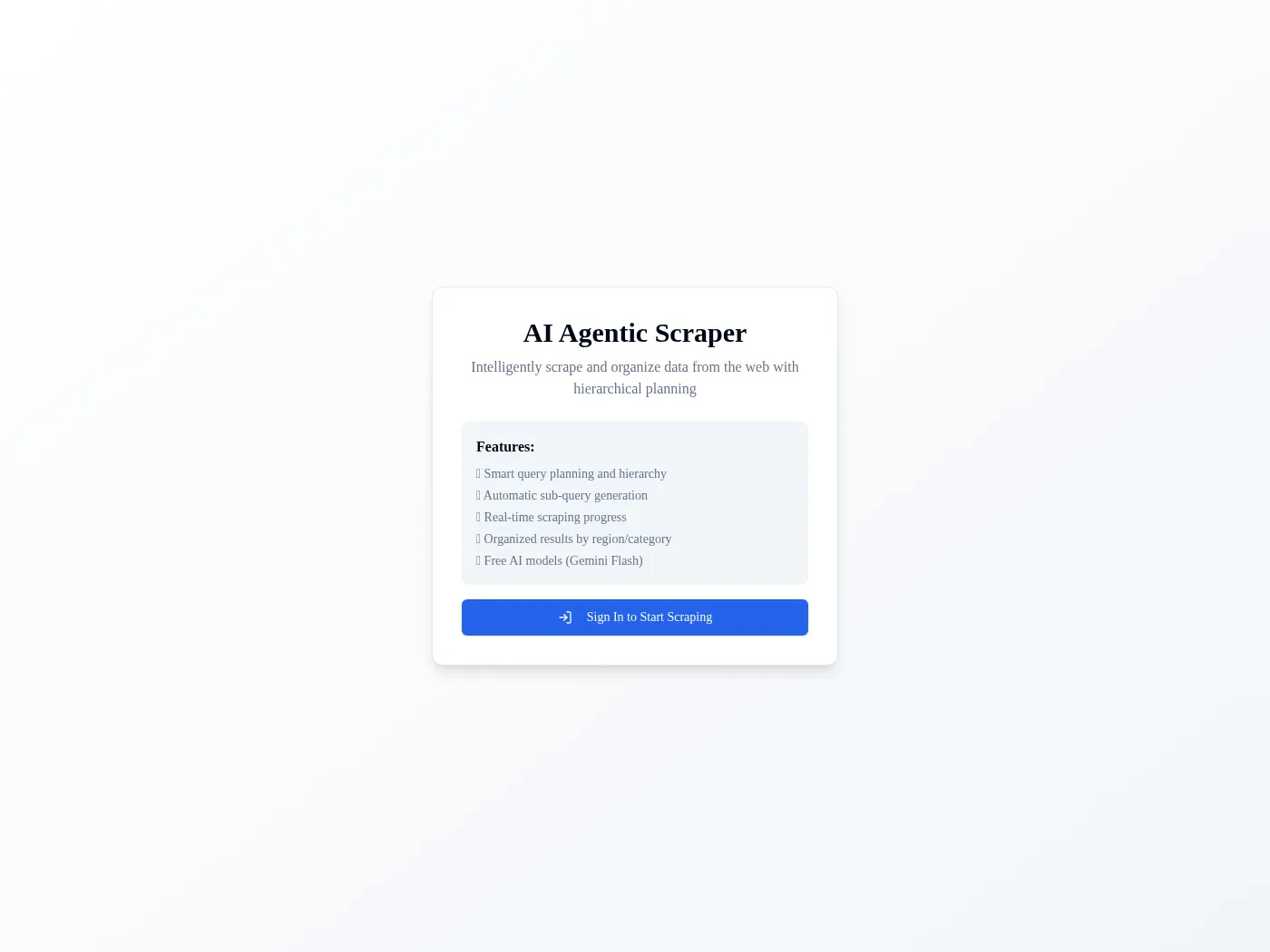 Agentic AI Data Scraper