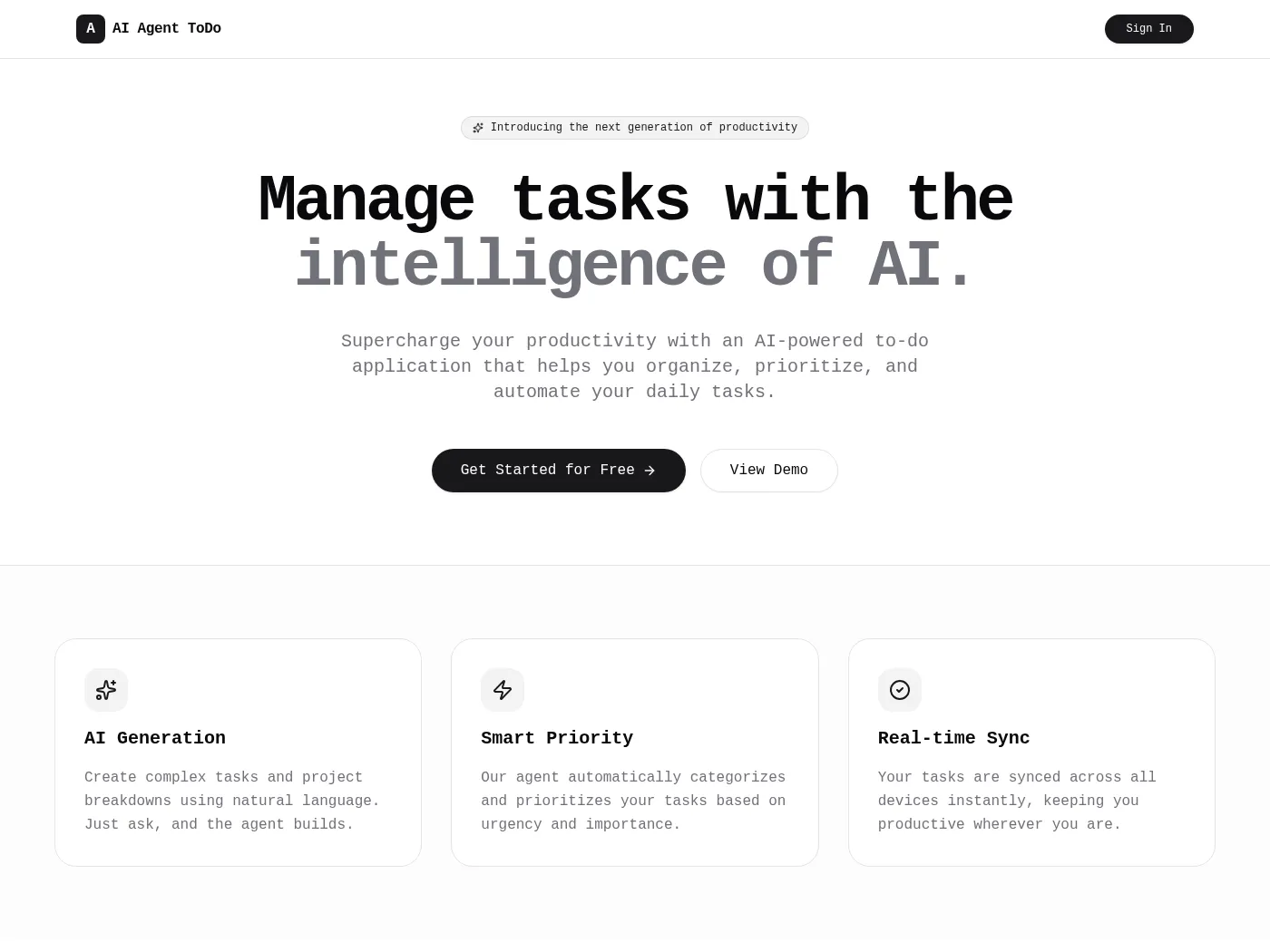 AI Agent To-Do App