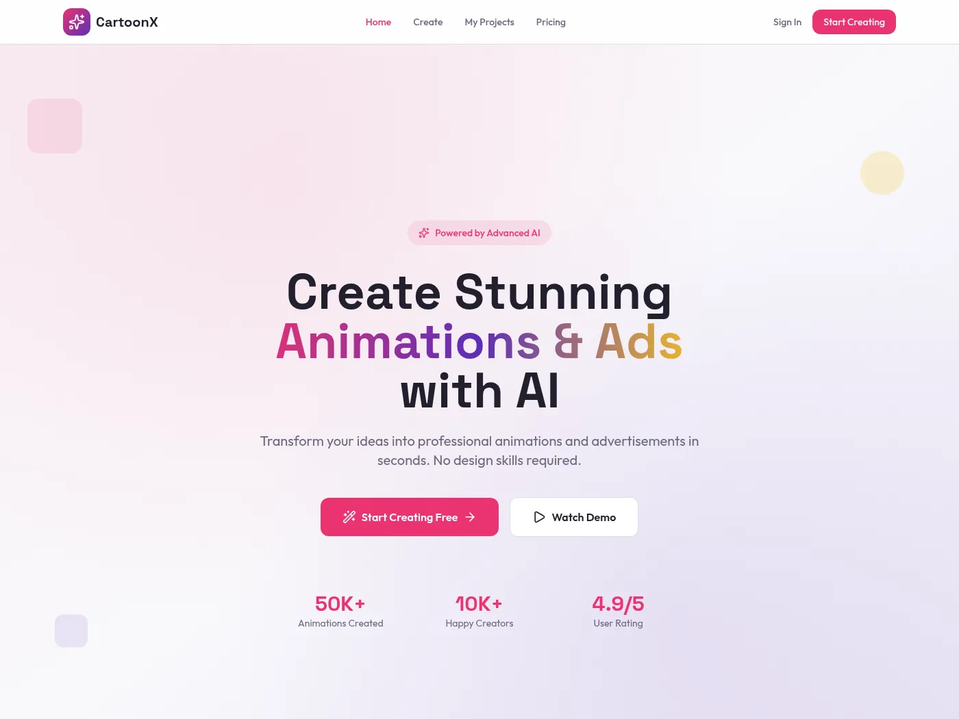 CartoonX AI Animator