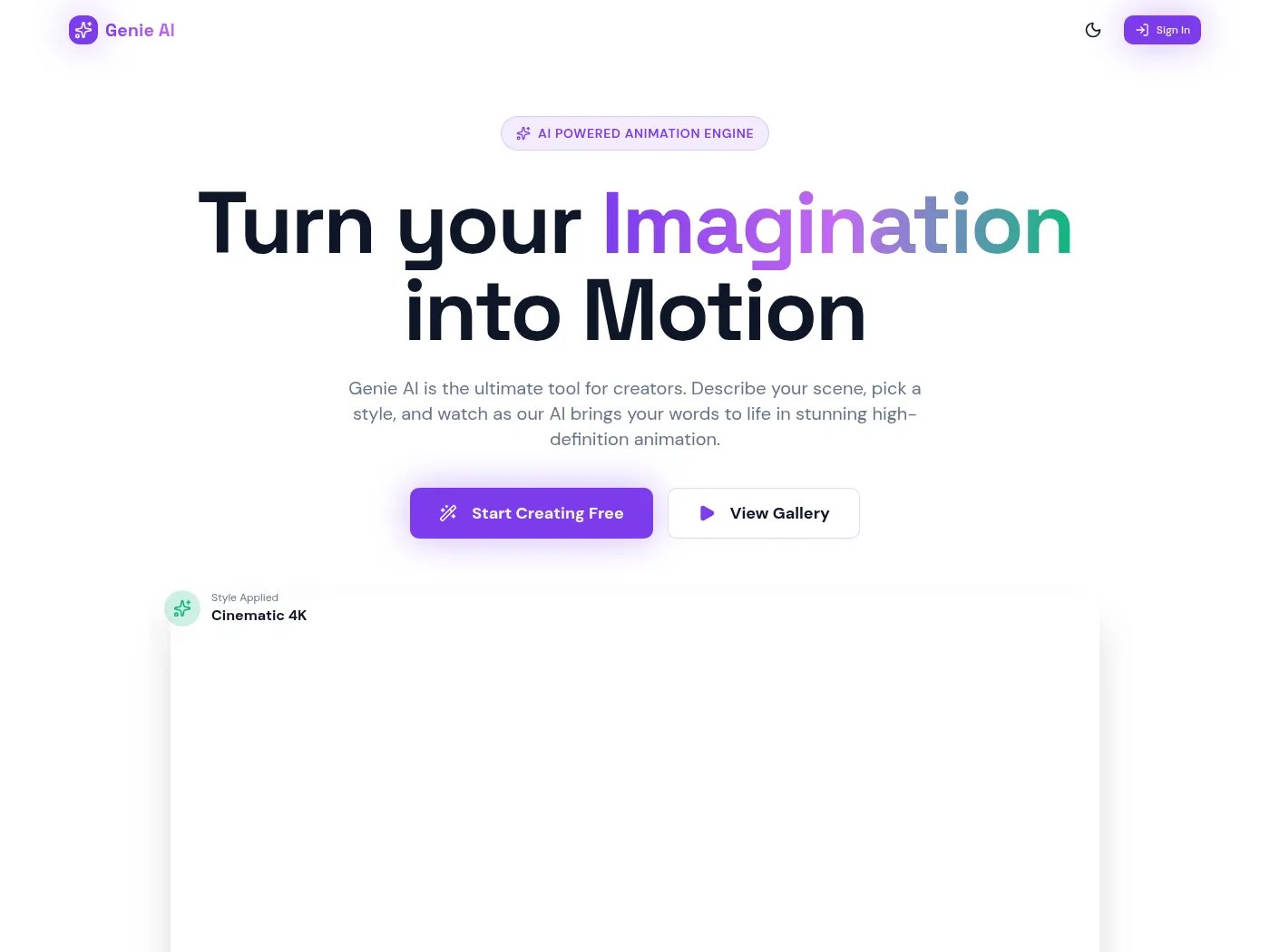 AI Animation Genie