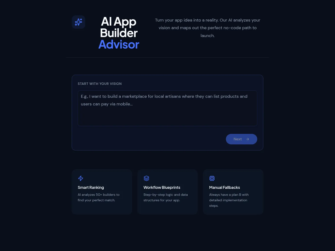 AI App Builder Advisor