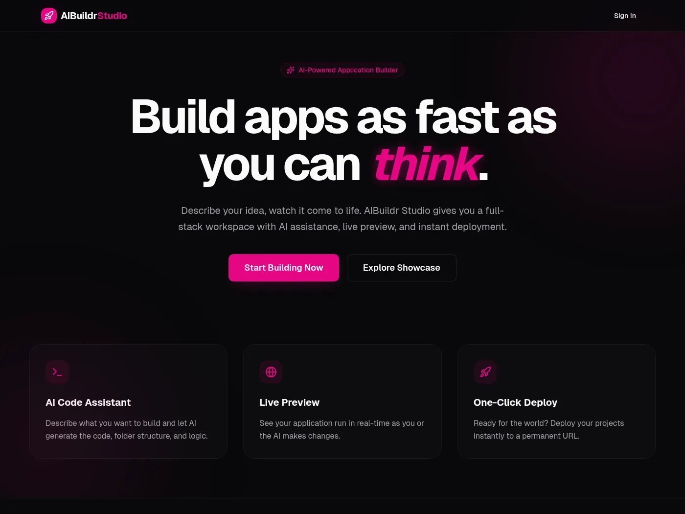 AIBuildr Studio