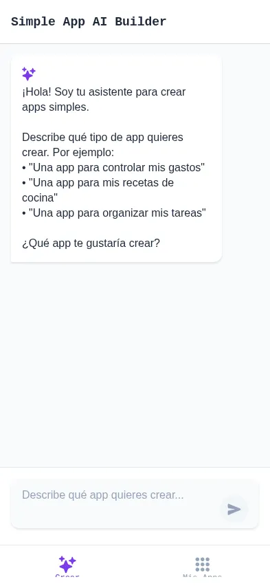 Simple App AI Builder