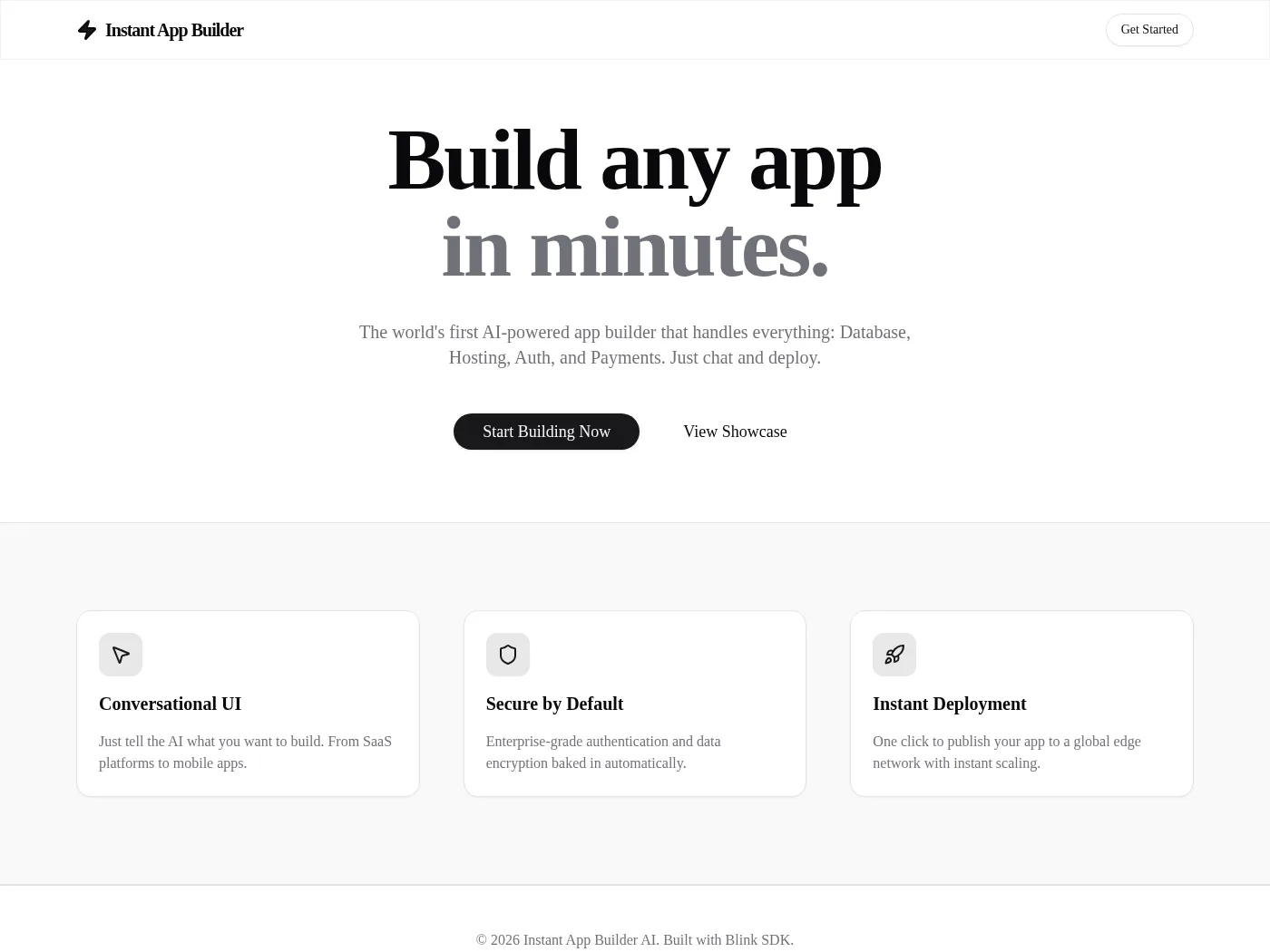 Instant App Builder AI