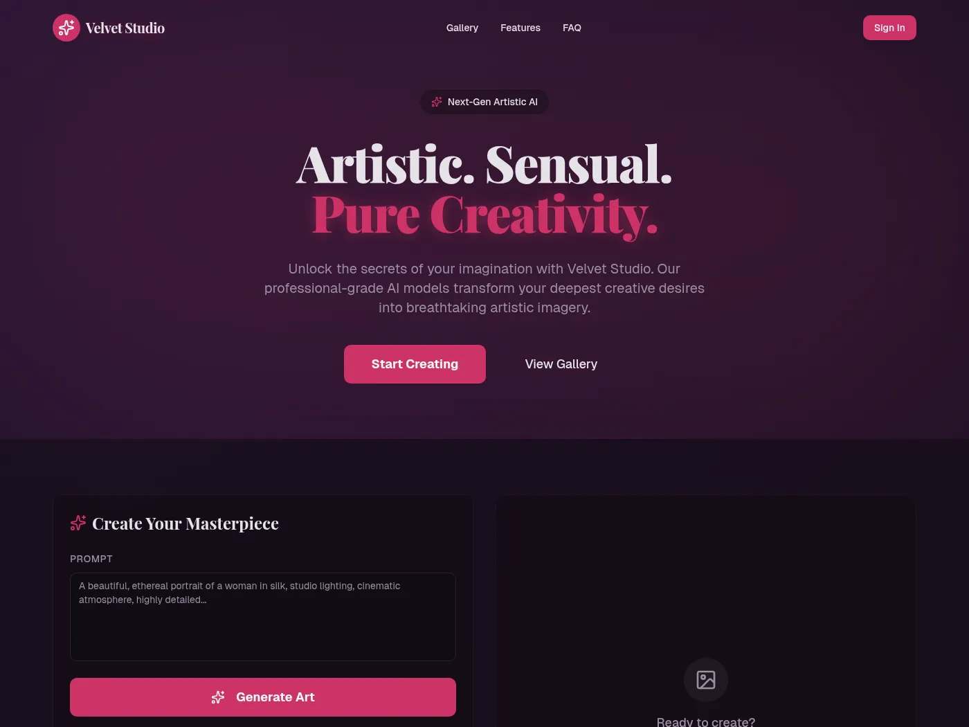 AI Sensual Art Studio