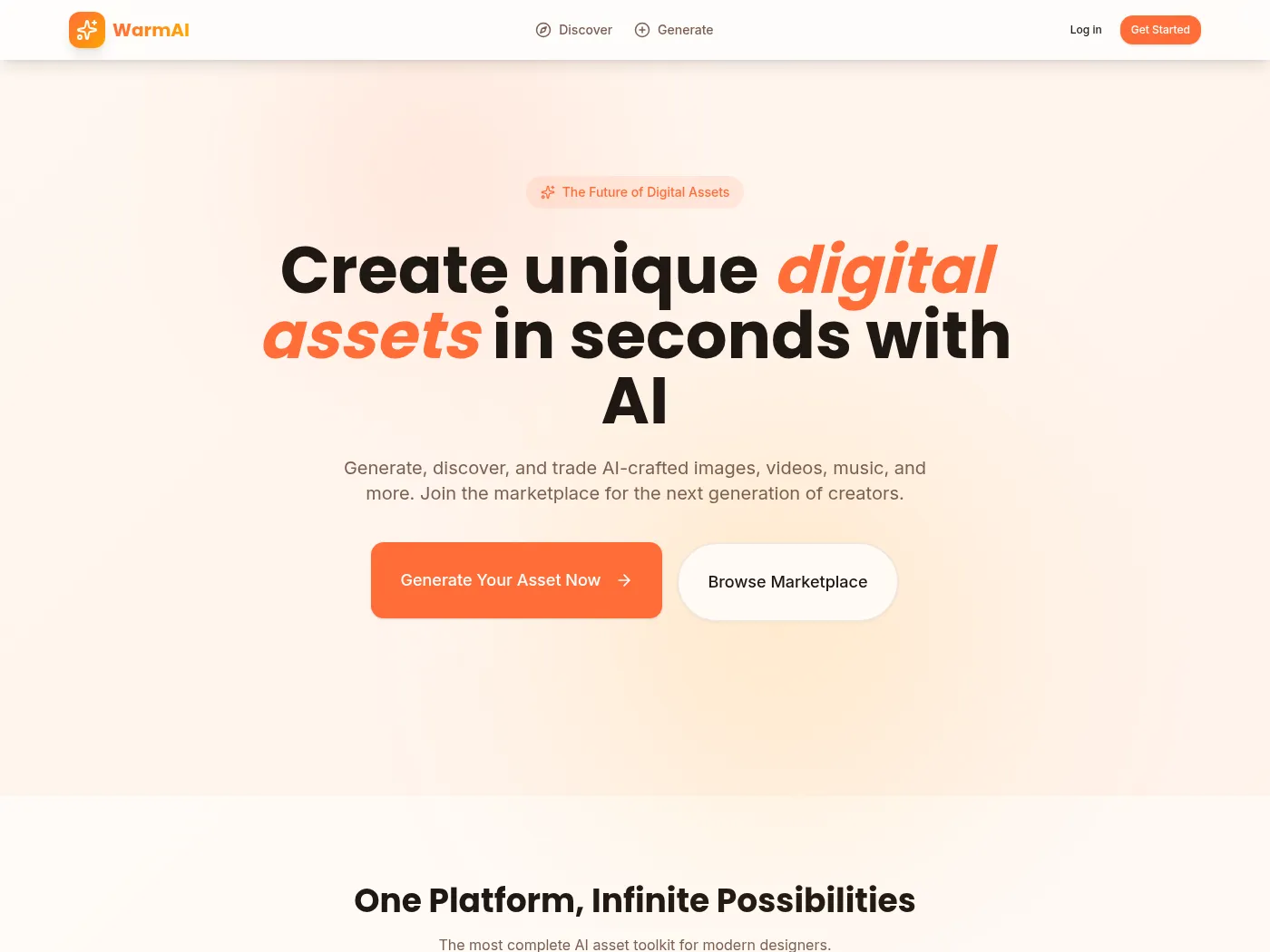 WarmAI Assets Marketplace