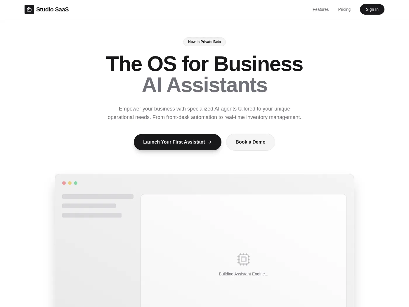 Assistant Studio SaaS