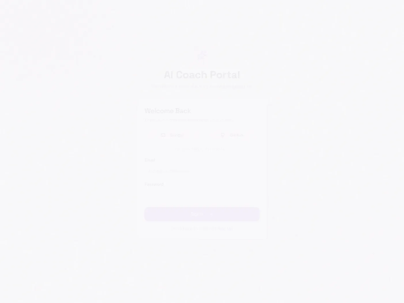 AI Coach Auth Portal