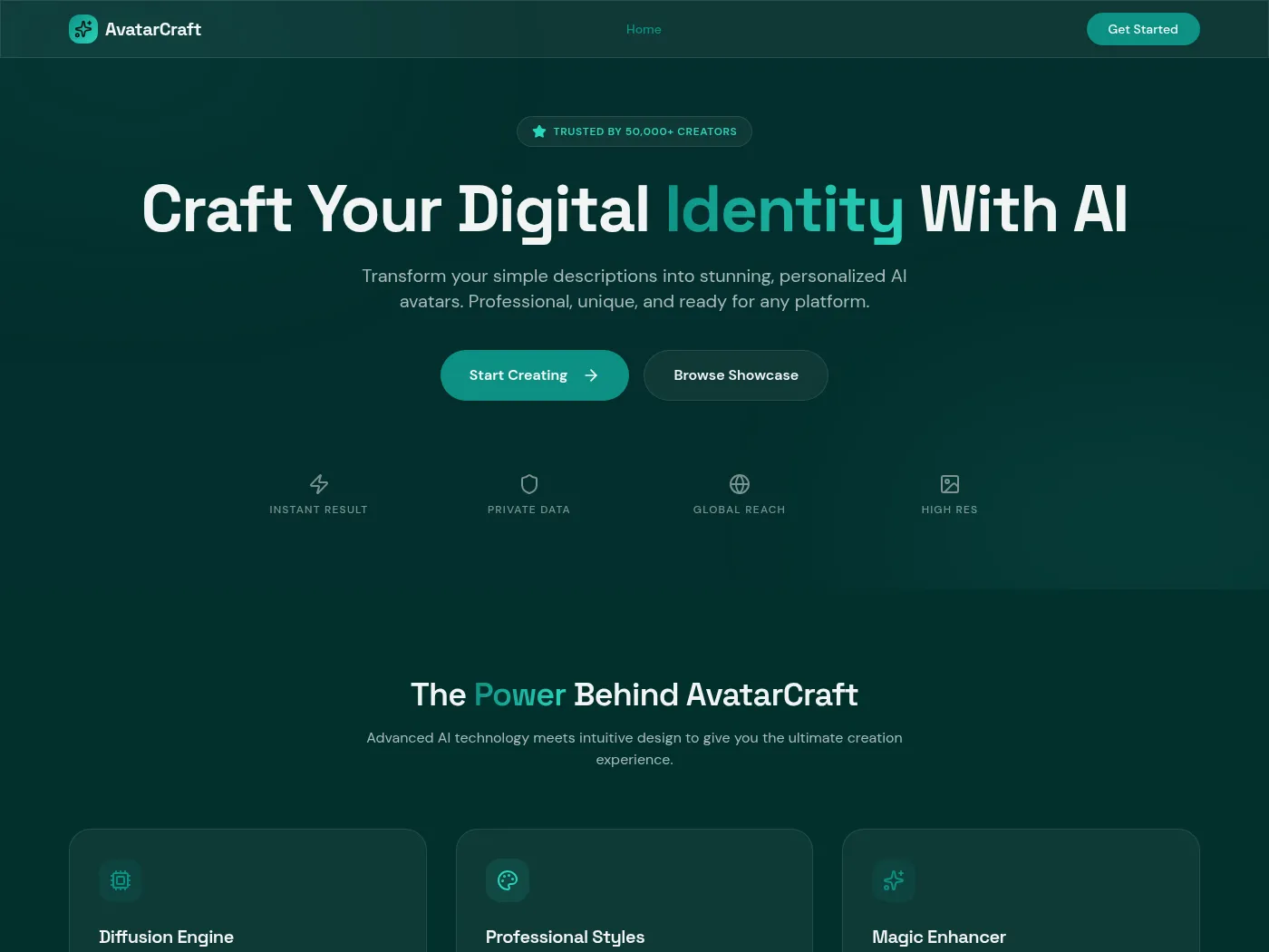 AvatarCraft AI Website