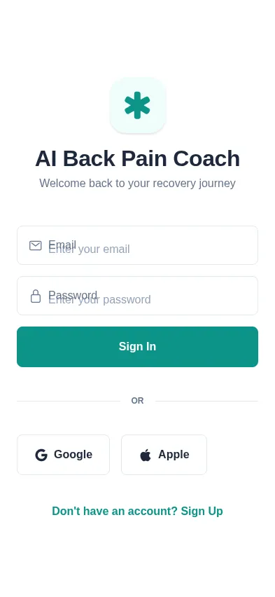AI Back Pain Coach