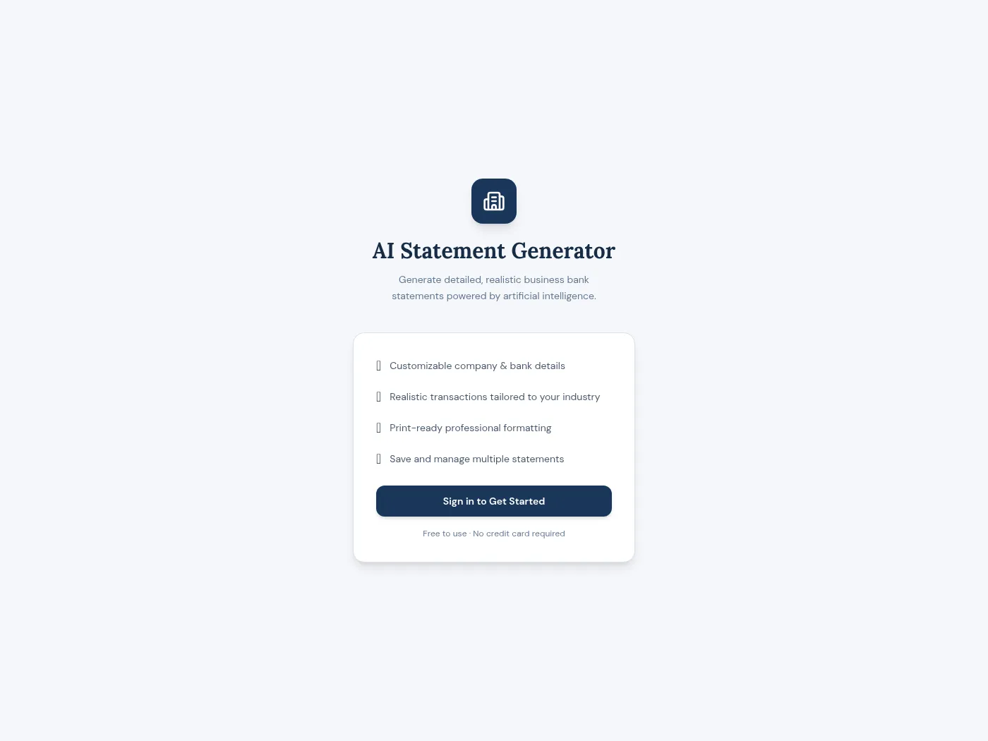 AI Statement Generator