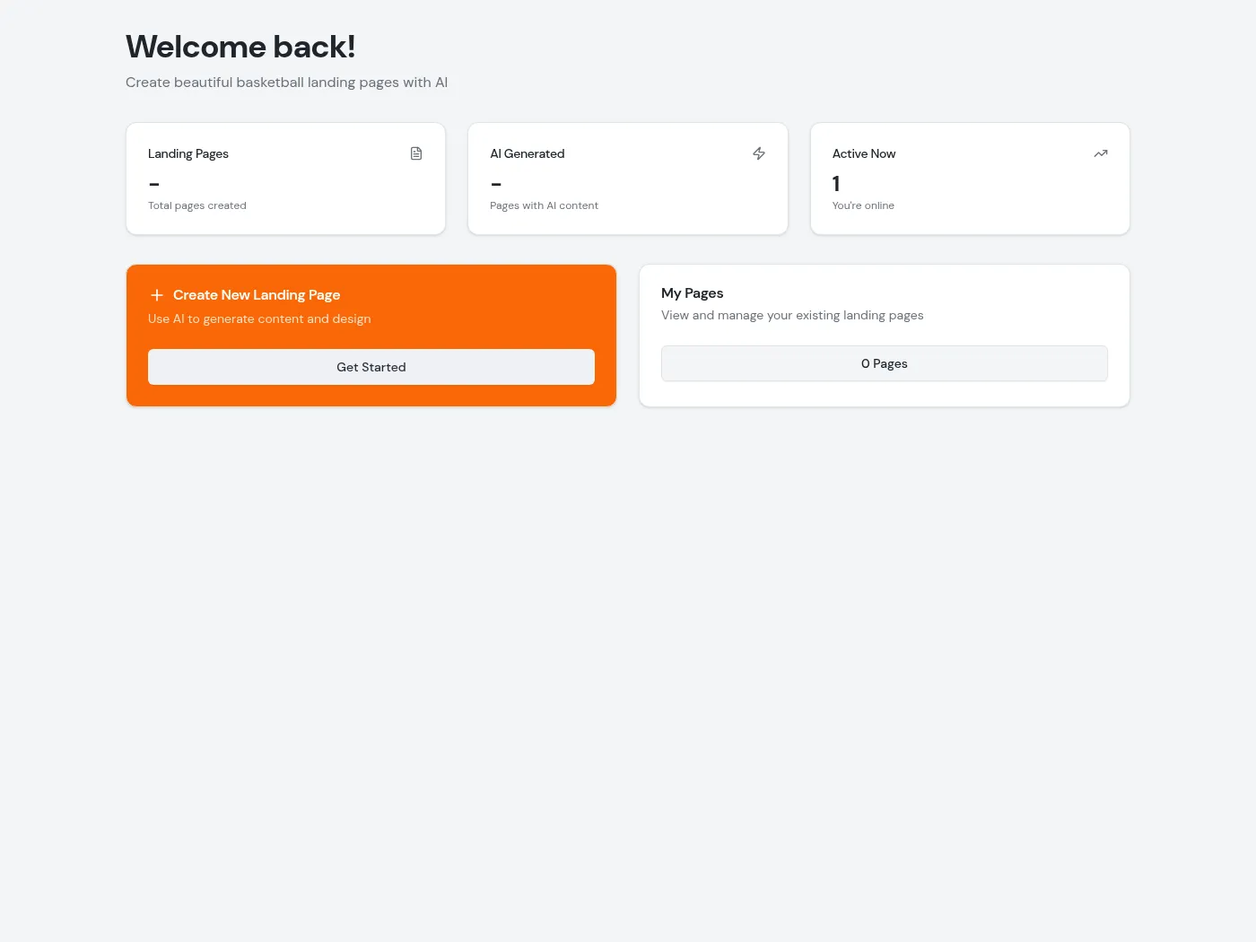 AI Basketball Page Builder