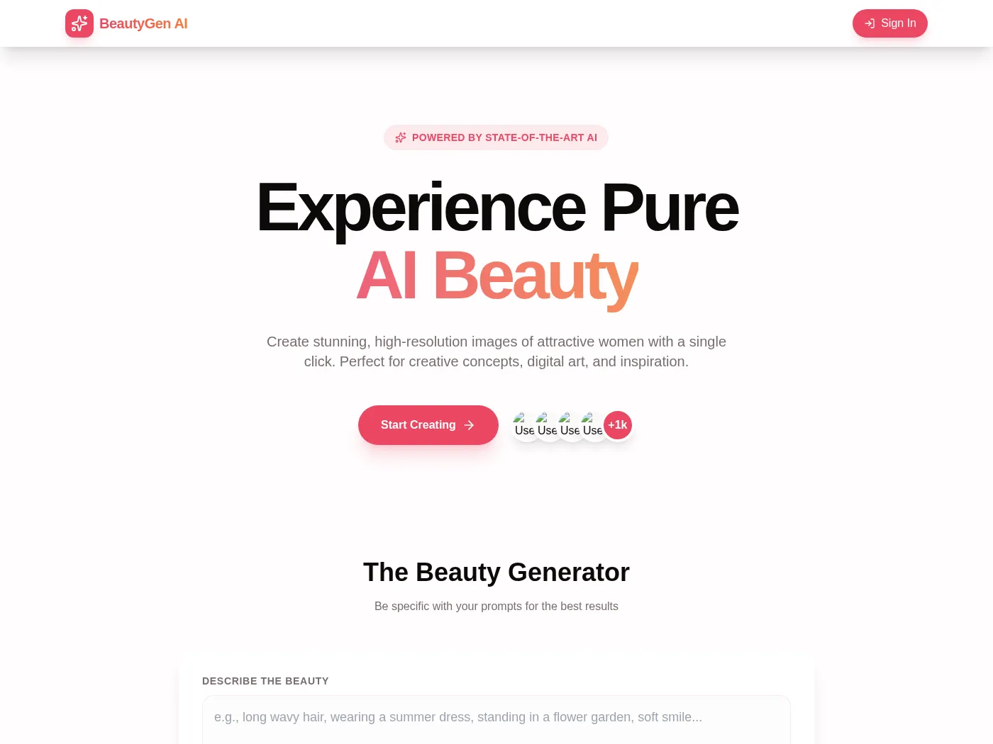 AI Beauty Generator