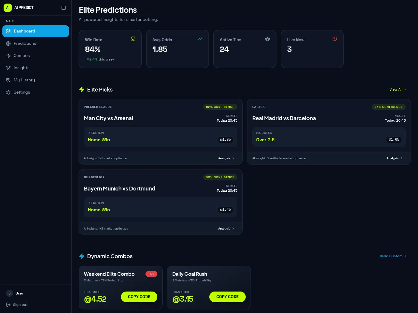 AI Predict Betting App