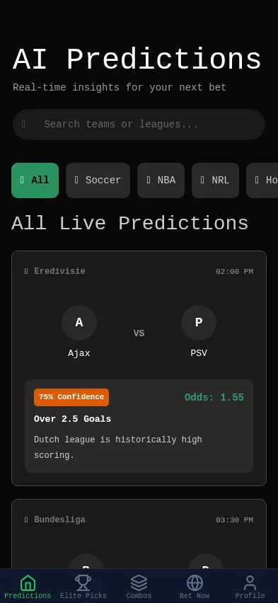 AI Predict Betting App