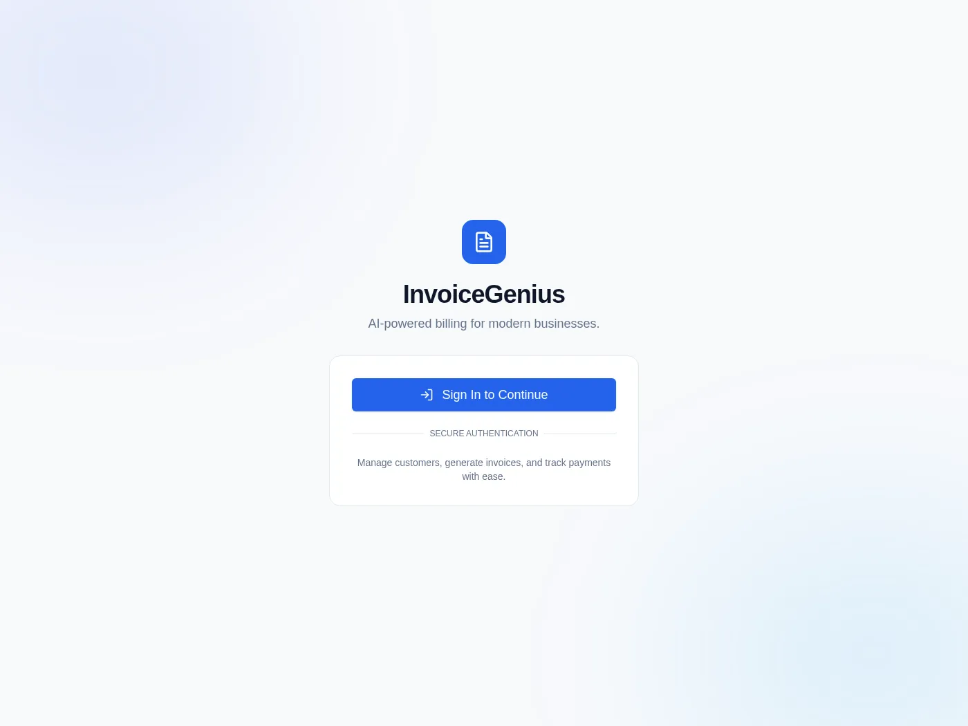 AI Invoice Genius