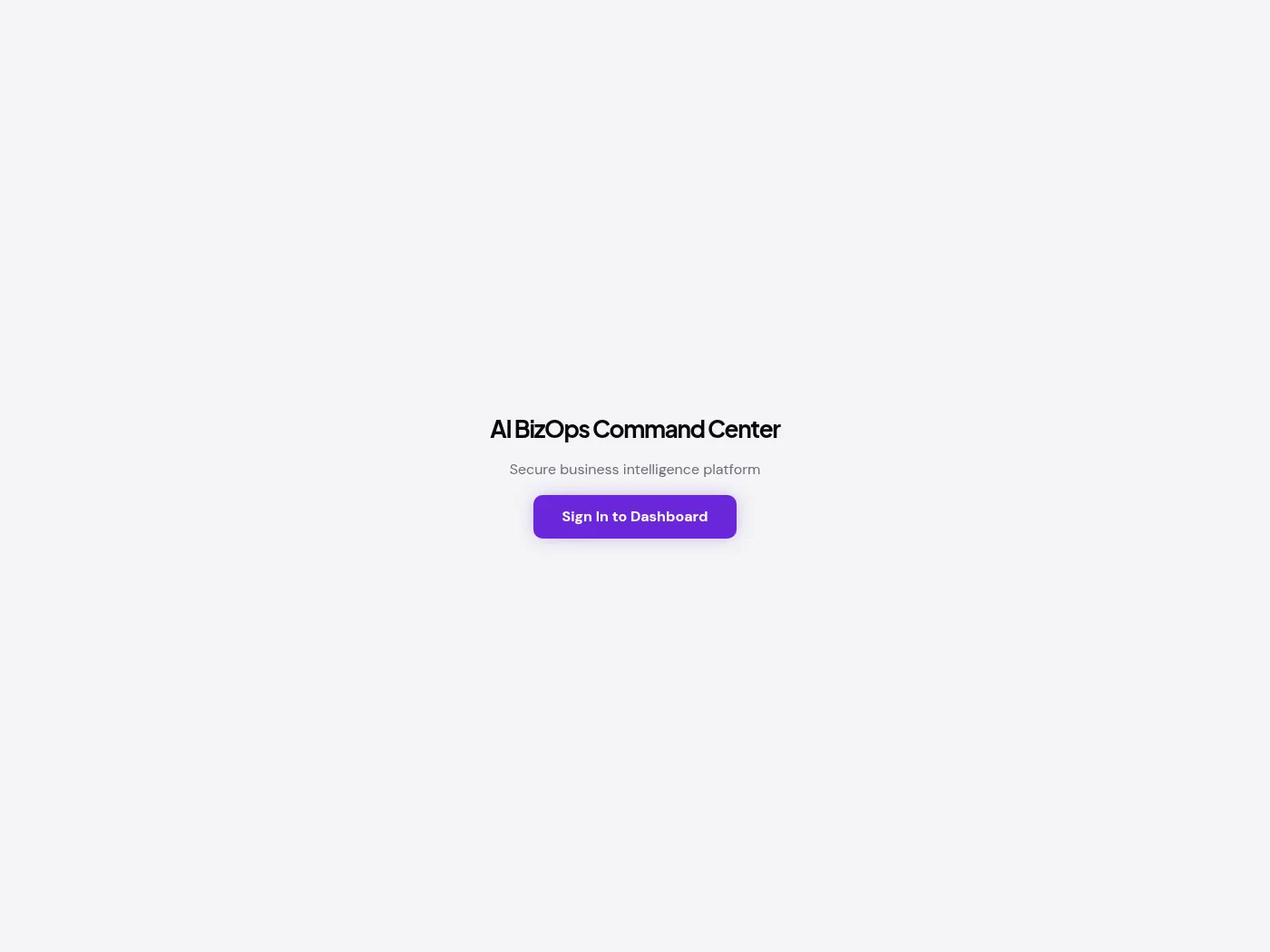 AI BizOps Command Center
