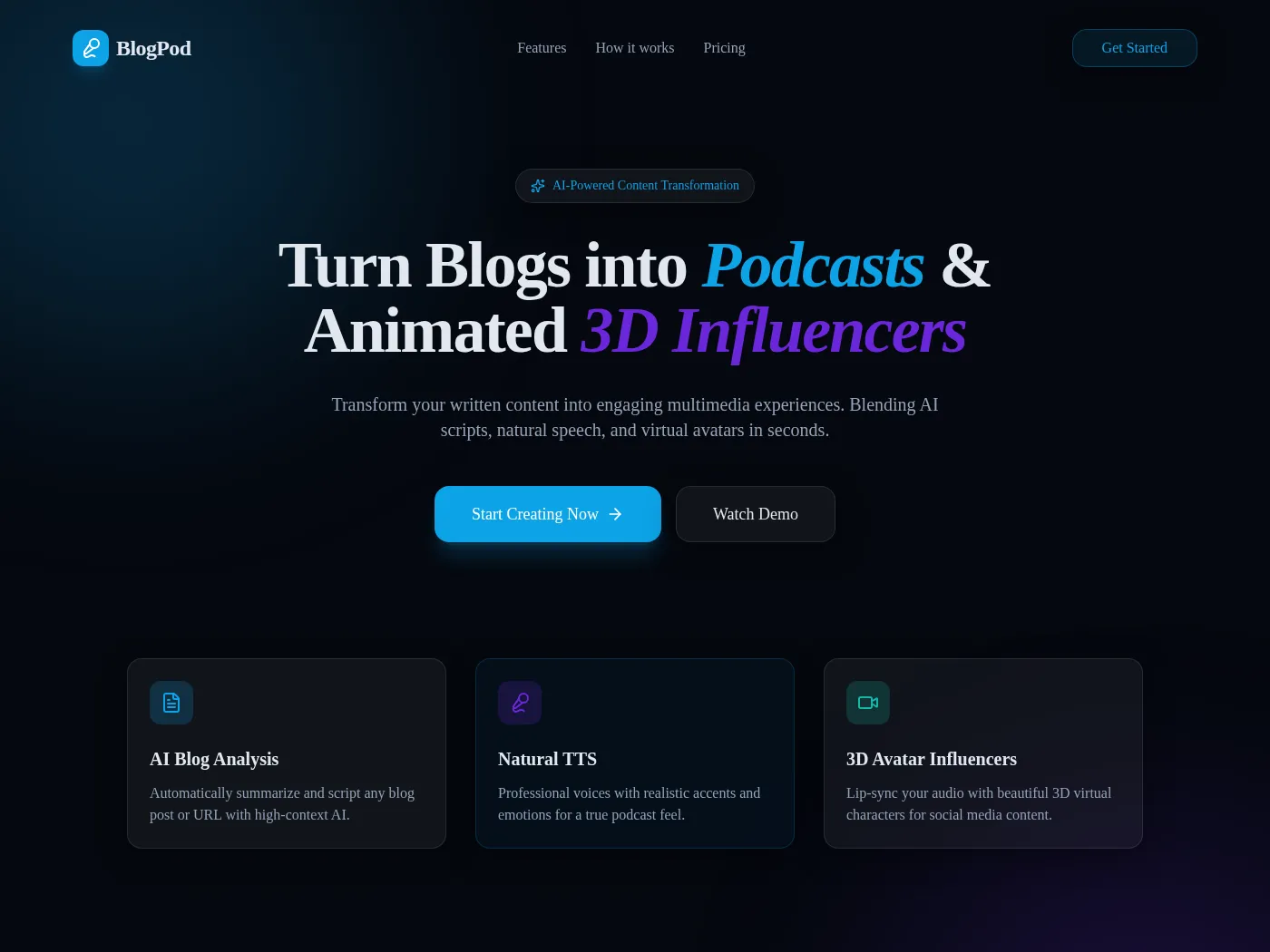 AI BlogPod Influencer