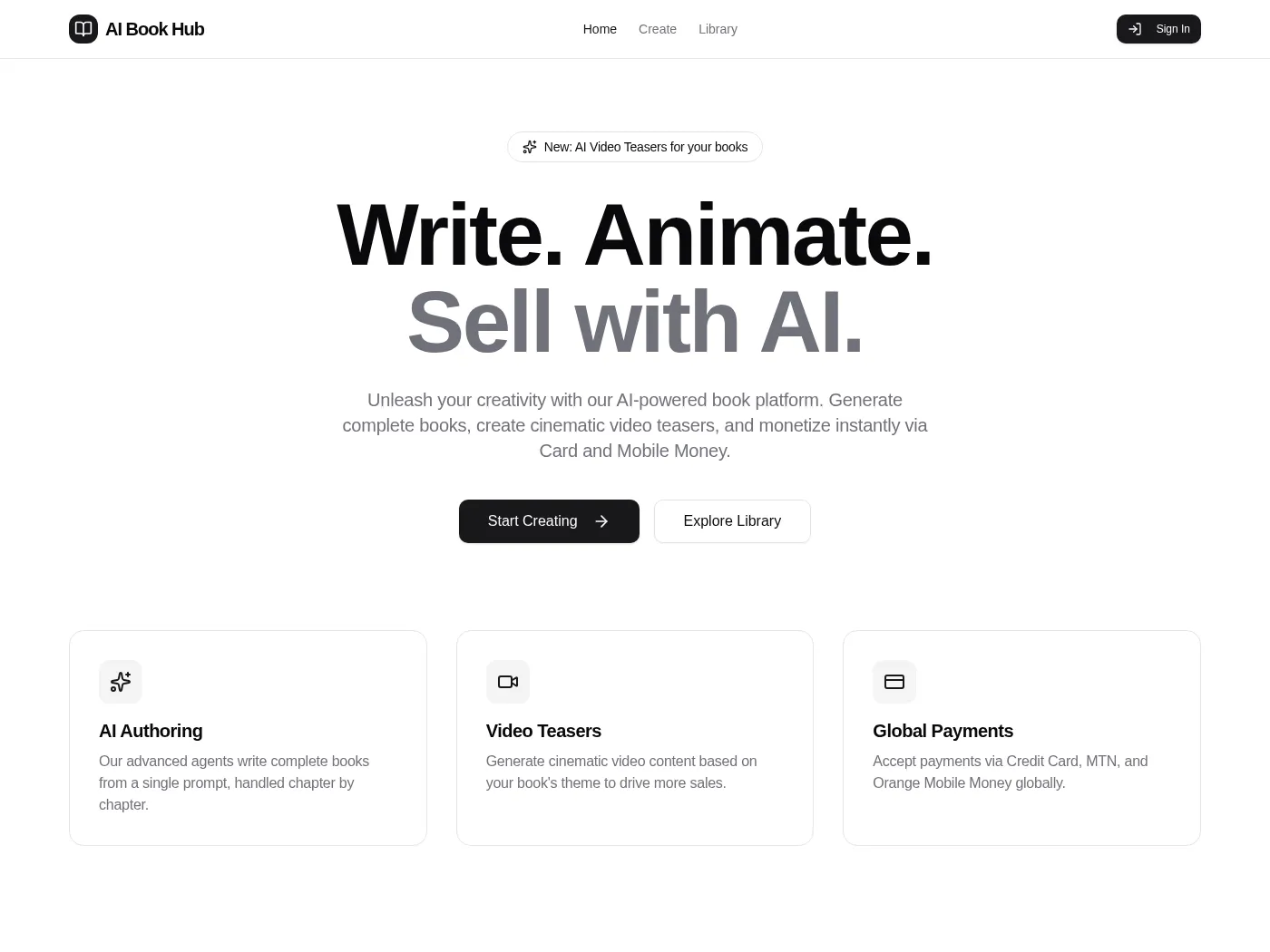 AI Book Creator Hub