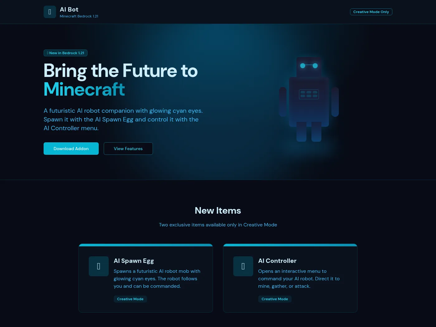 AI Bot Minecraft Addon