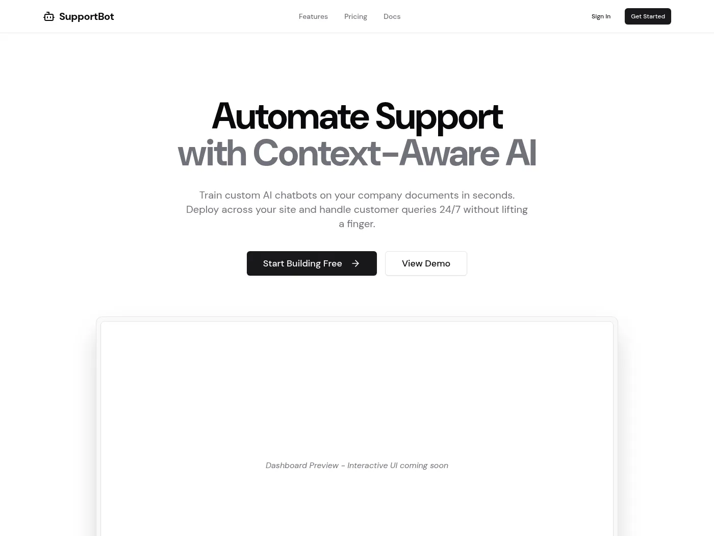 AI Support Bot Platform