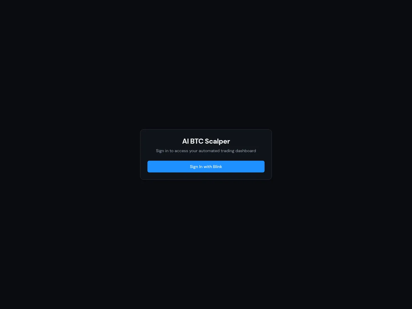 AI BTC Scalper Bot