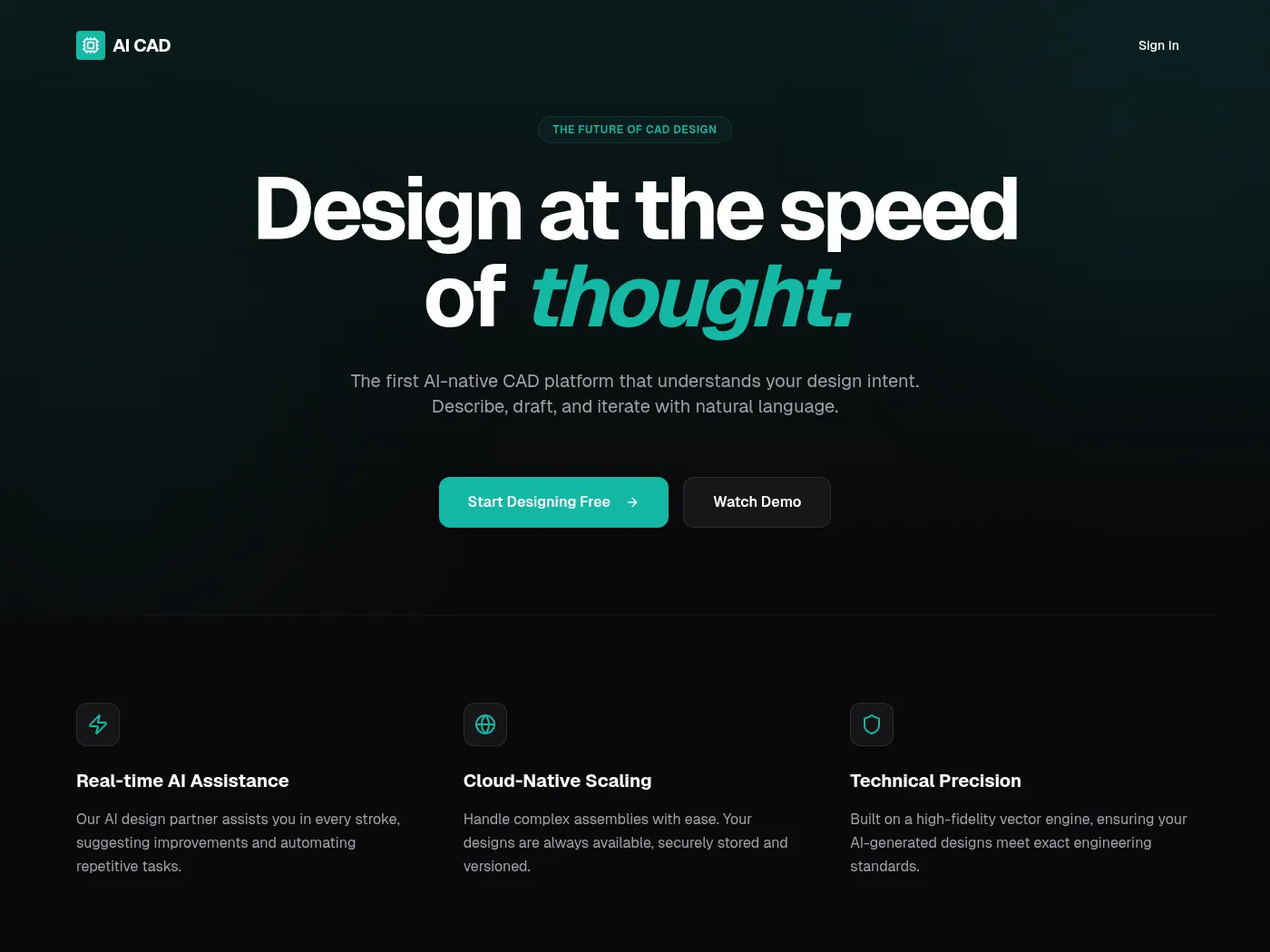 AI CAD Design Platform