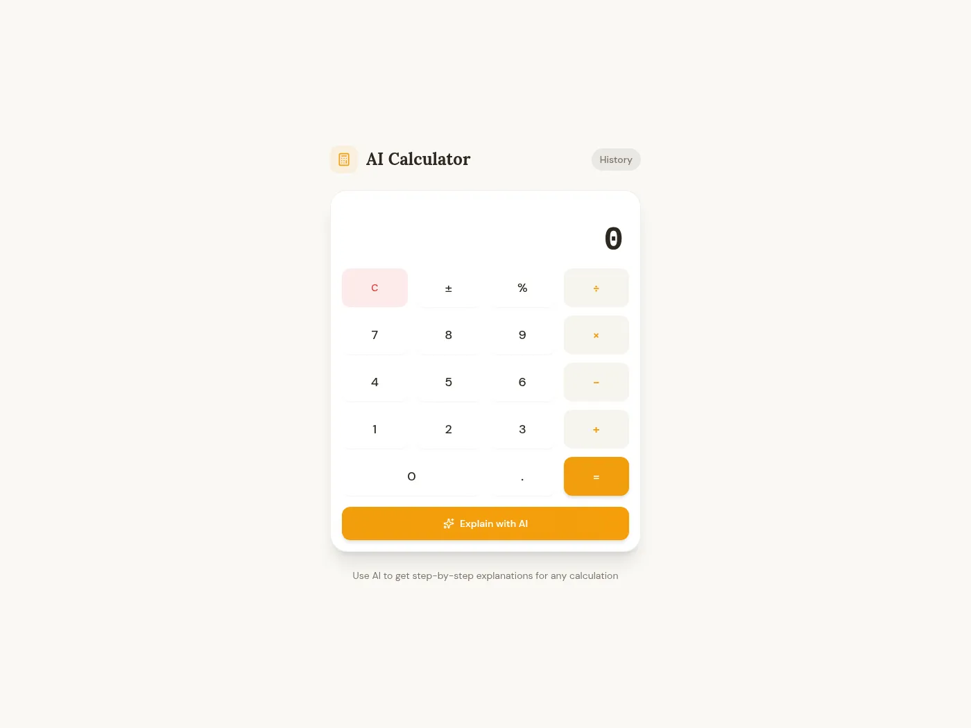 AI Calculator App
