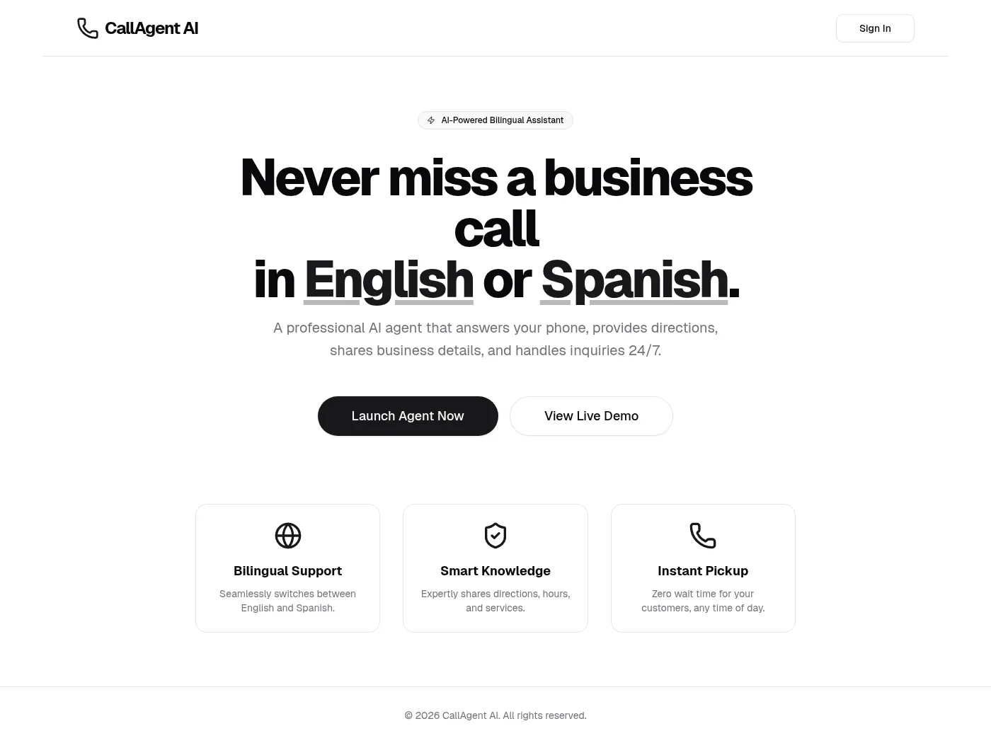 Bilingual AI Call Agent