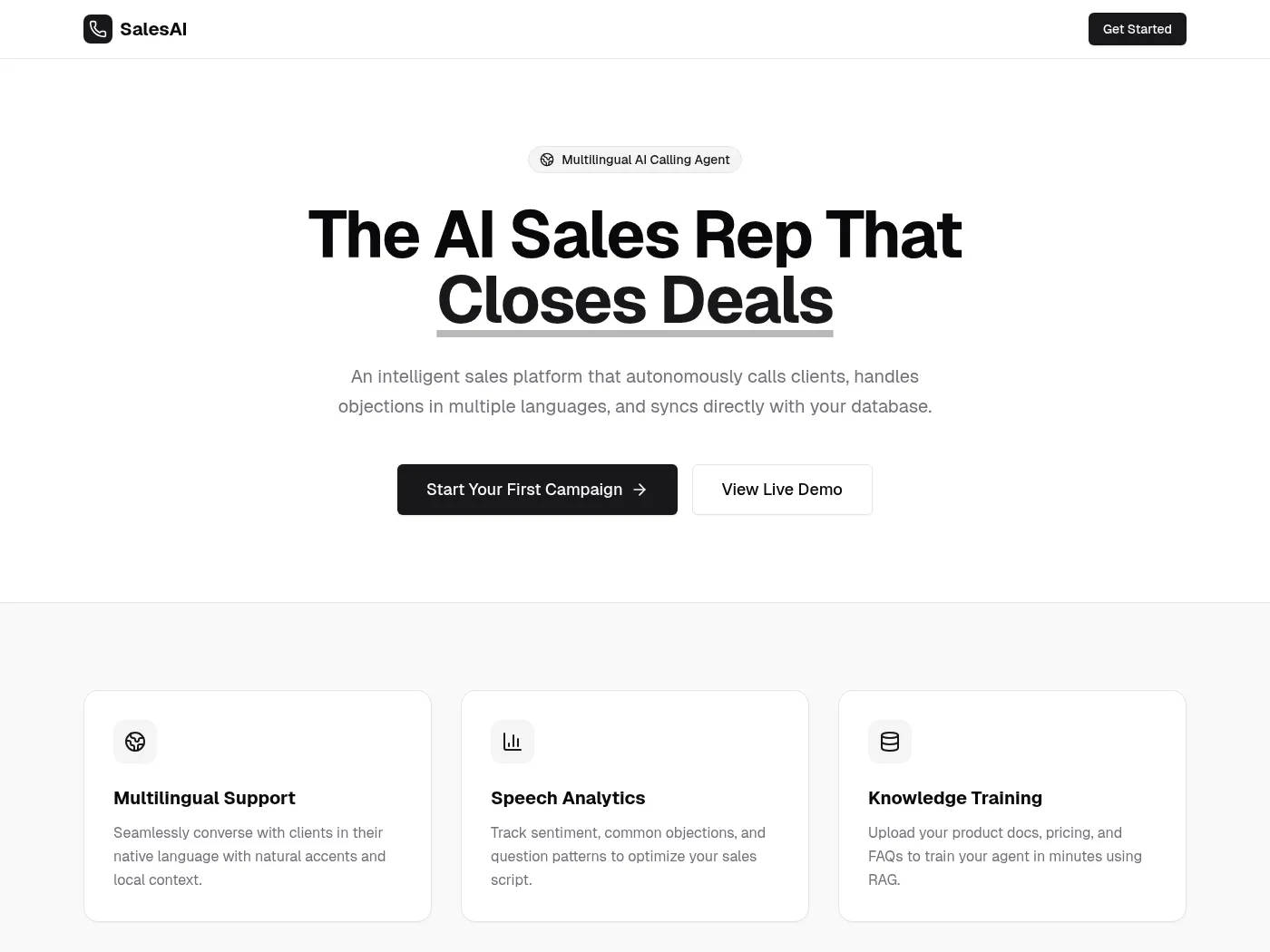 Sales AI Calling Agent