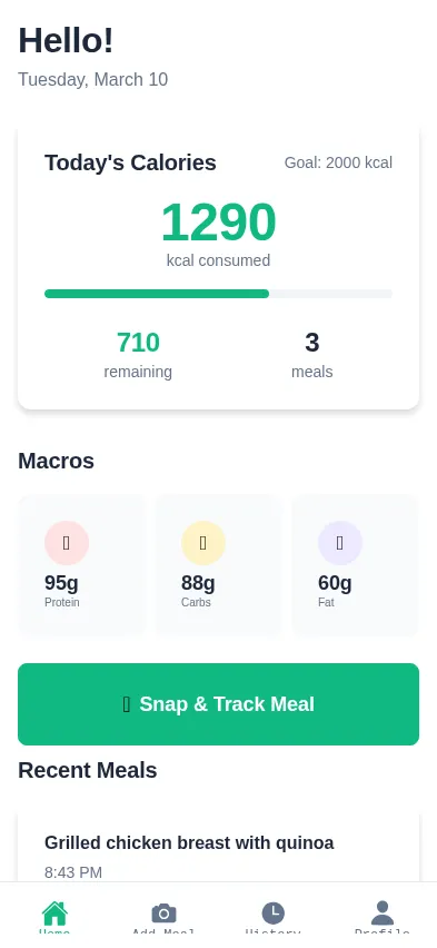 SnapCalorie AI Tracker