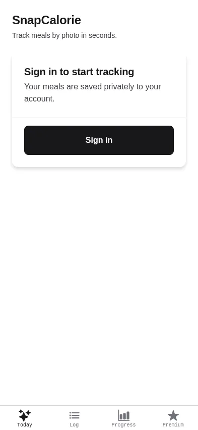 SnapCalorie AI Tracker