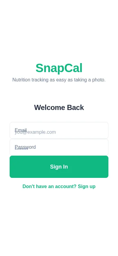 SnapCal Tracker