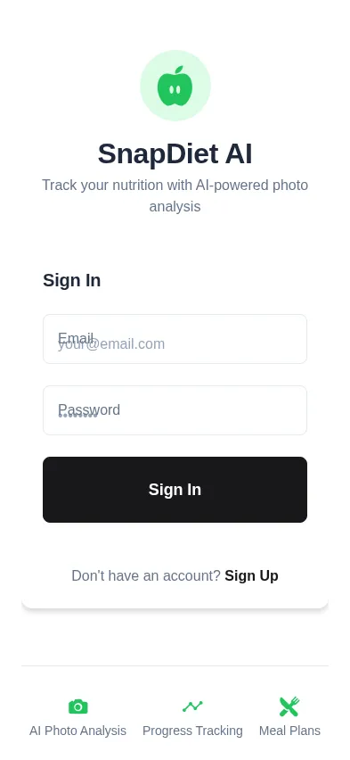 SnapDiet AI Tracker