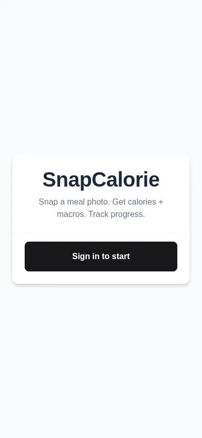 SnapCalorie AI Tracker