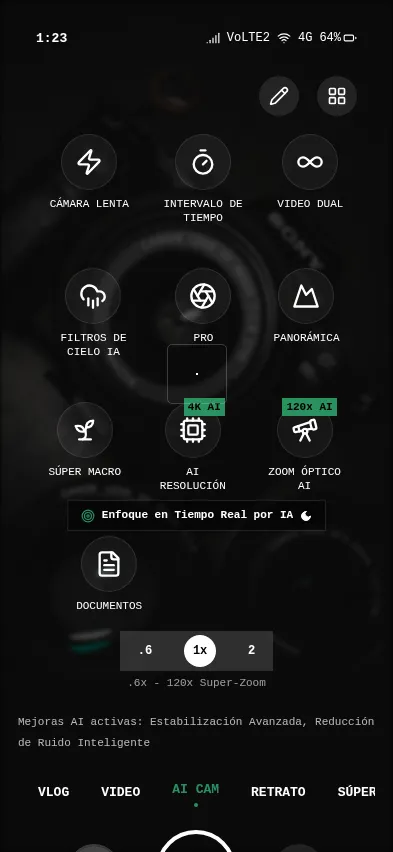 AI Cam Dark UI