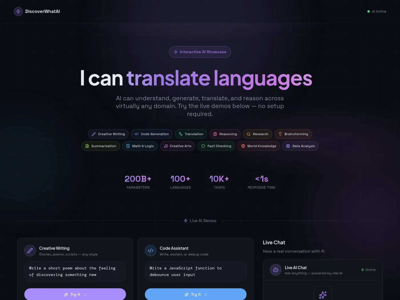 DiscoverWhatAI