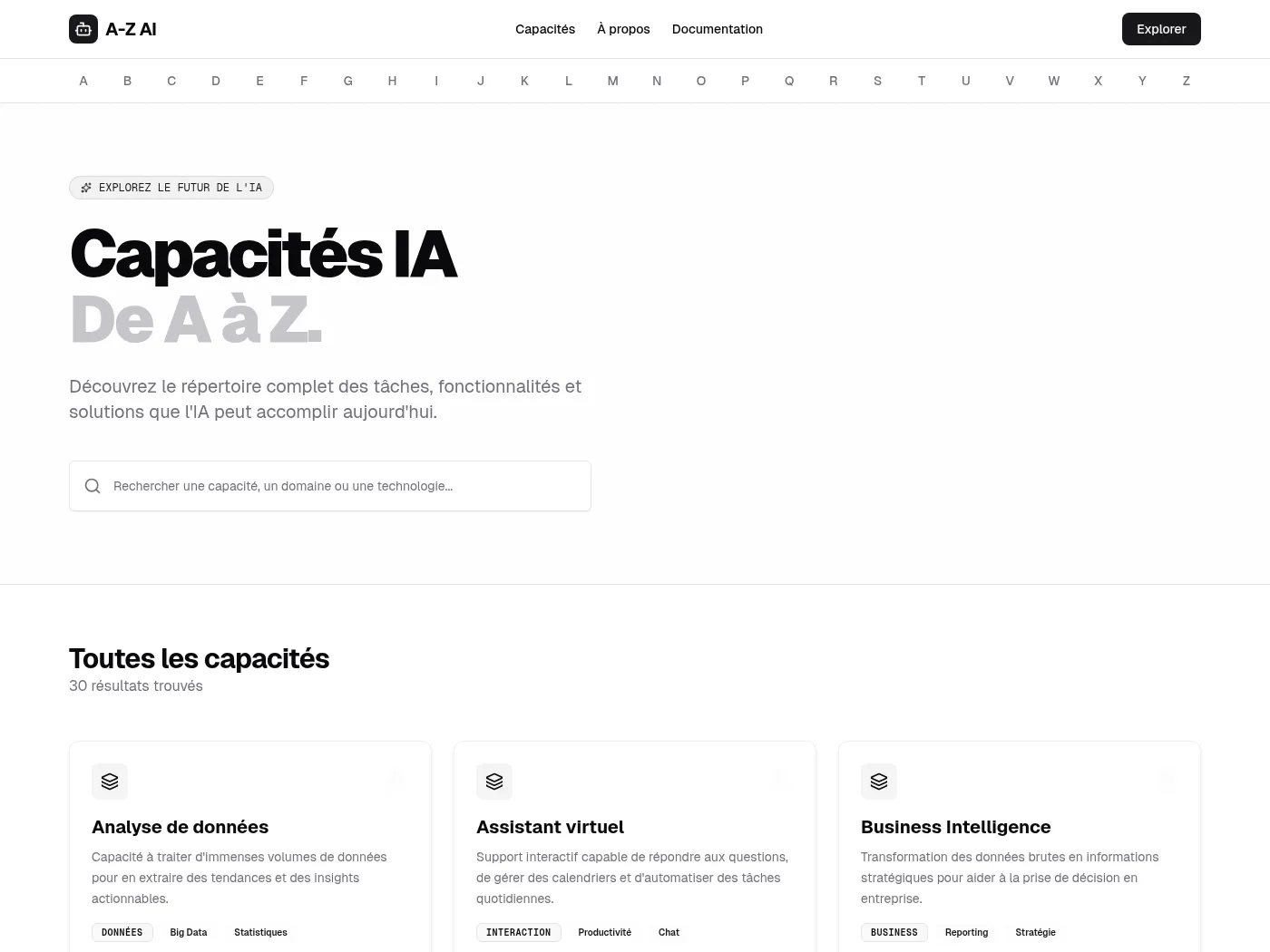 A-Z Project Capabilities