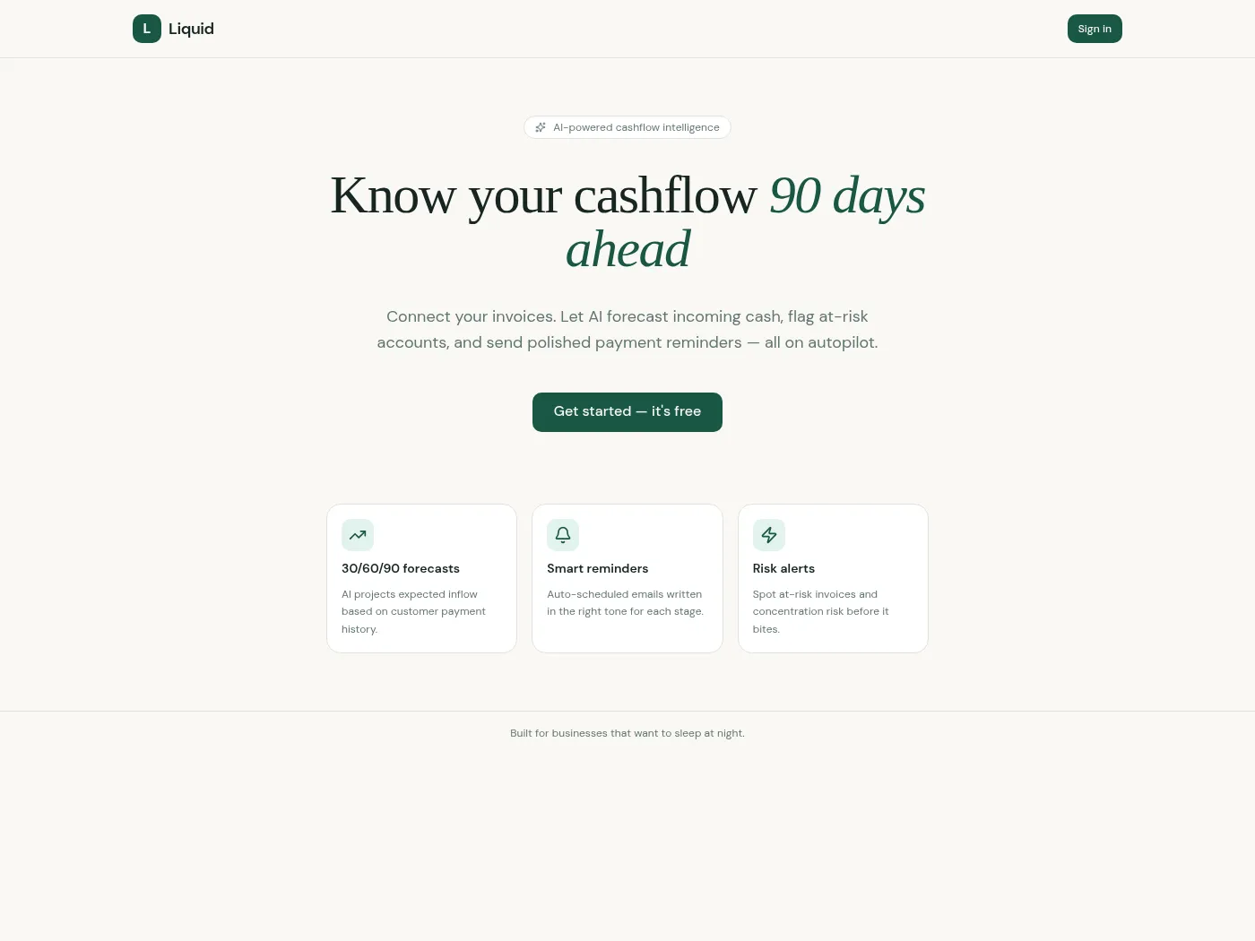 AI Cashflow Forecaster